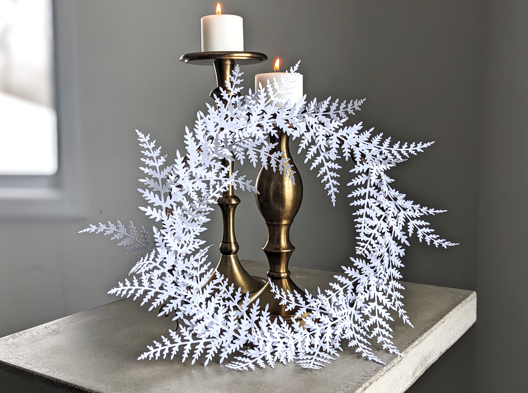 DIY Christmas Fern Wreath » SVG Designs For a Magical Woodland