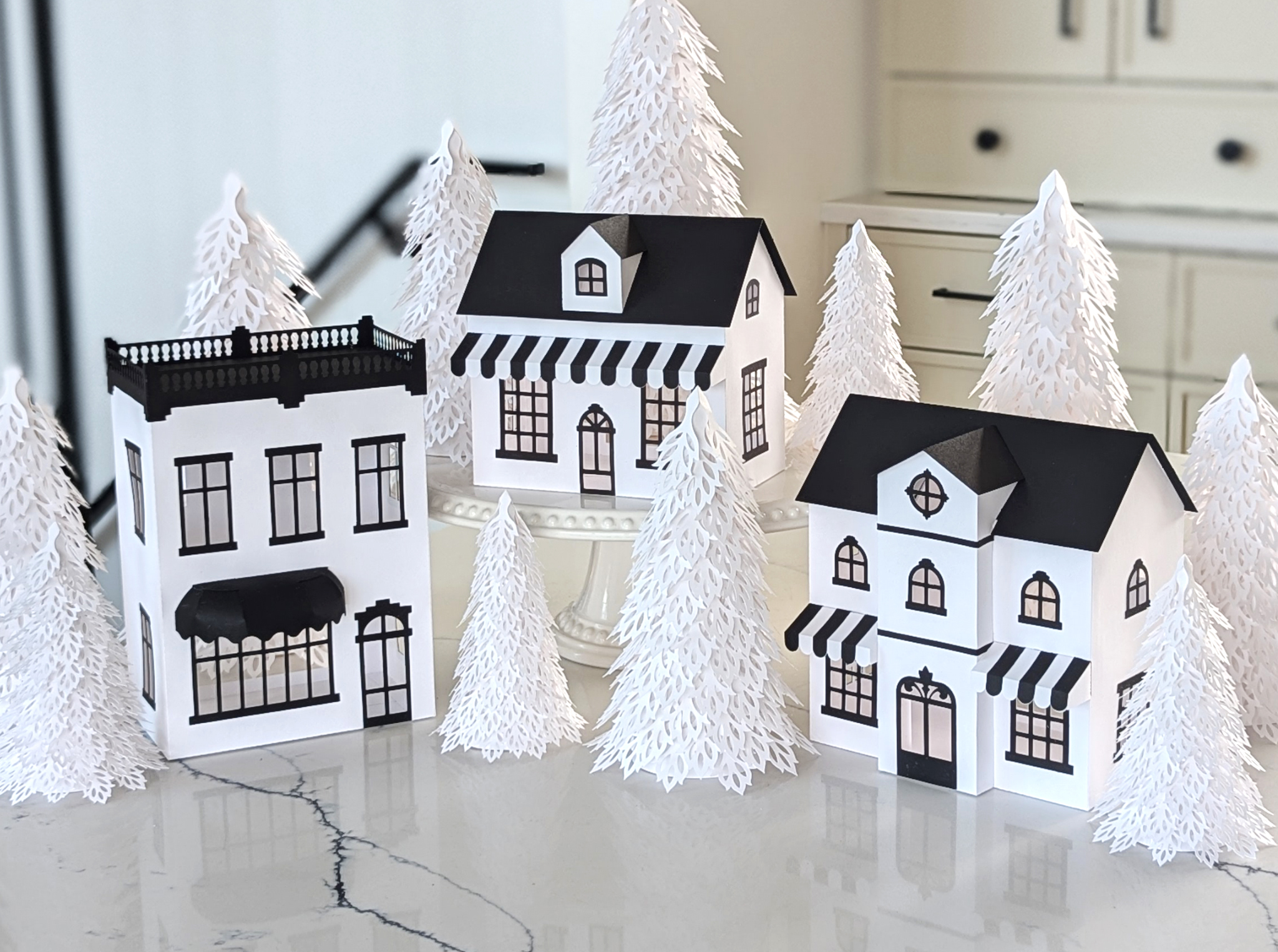 DIY Christmas Village Shops | Paper Village Tutorial