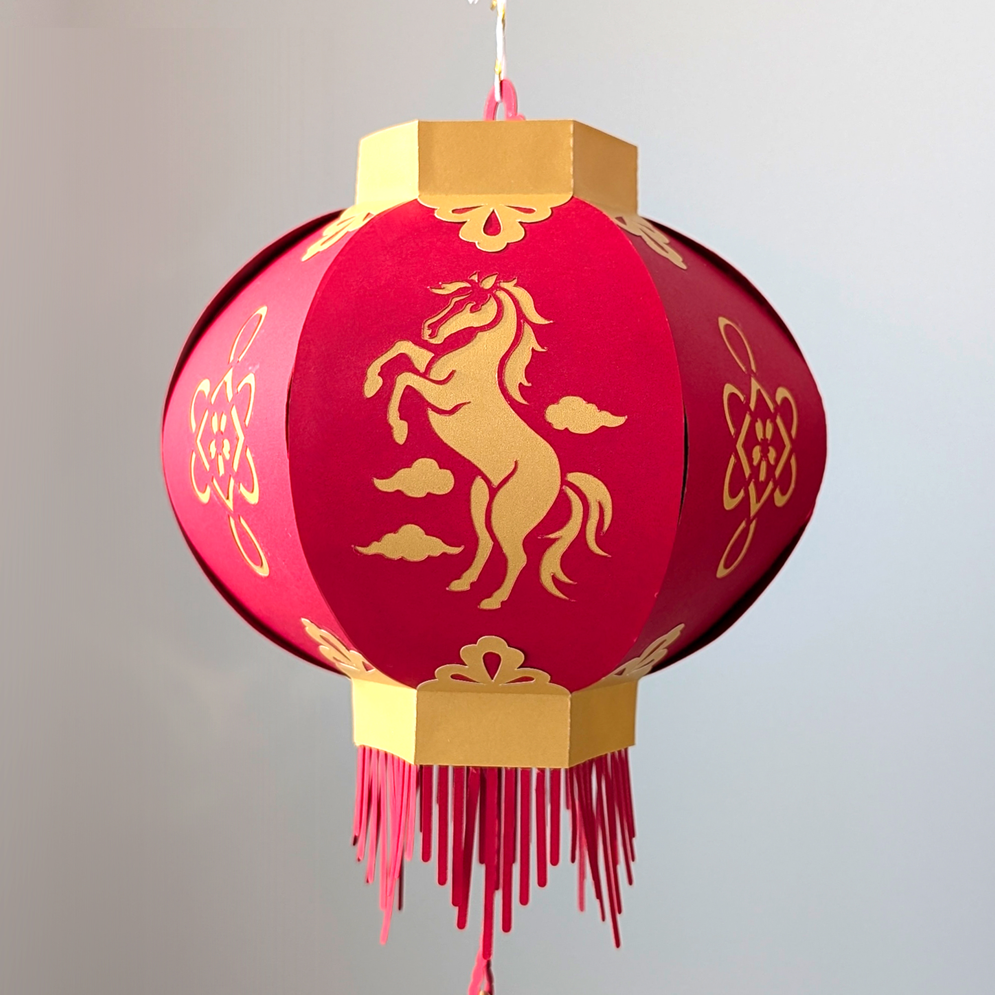 Horse Lantern SVG Panel Add-On | Dragon Lantern Template
